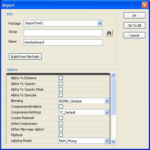 Learning Unreal Engine 3 – UE3 Editor - Working with Packages (Importing and Creating Assets)